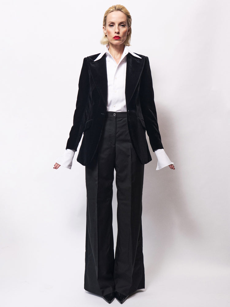 Jacke - Schwarzer Samt – Maximilian Mogg